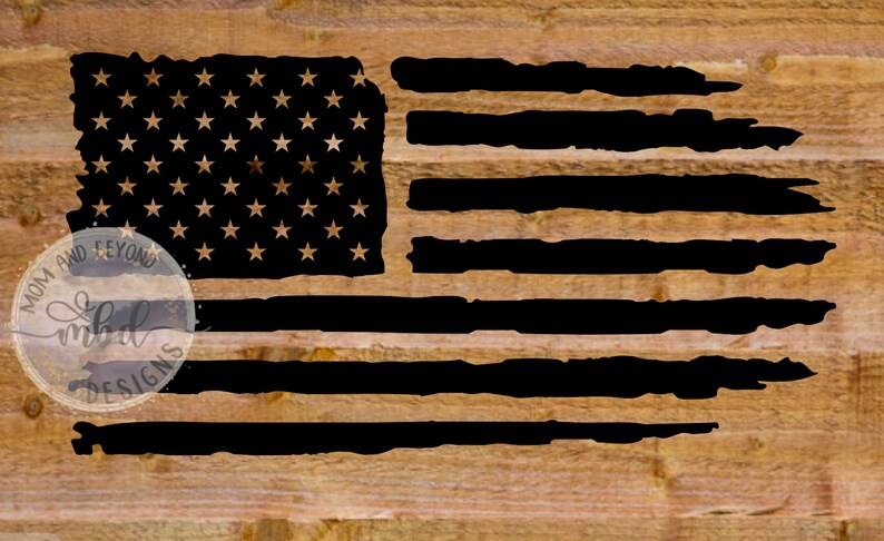 Horizontal Distressed American Flag / Symmetrical / Vinyl - Etsy