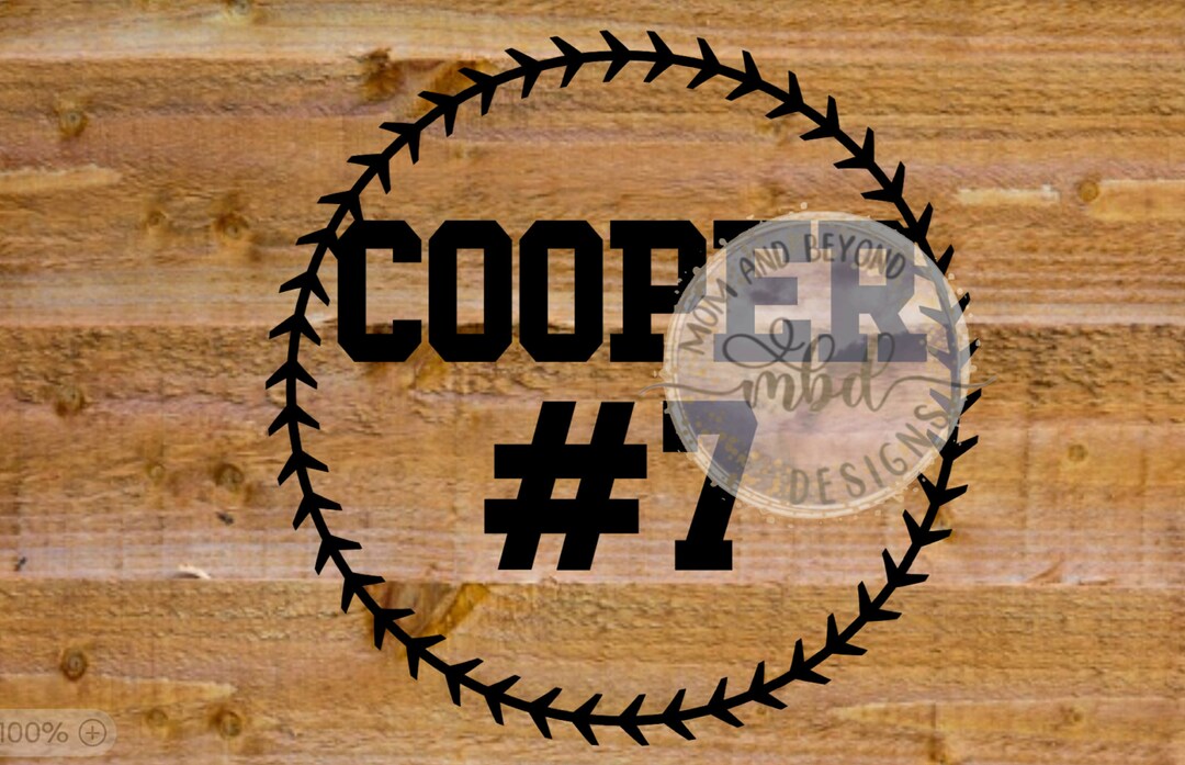 Baseball Stitches With Name & Number Vinyl Decal / Ball / Sports ...