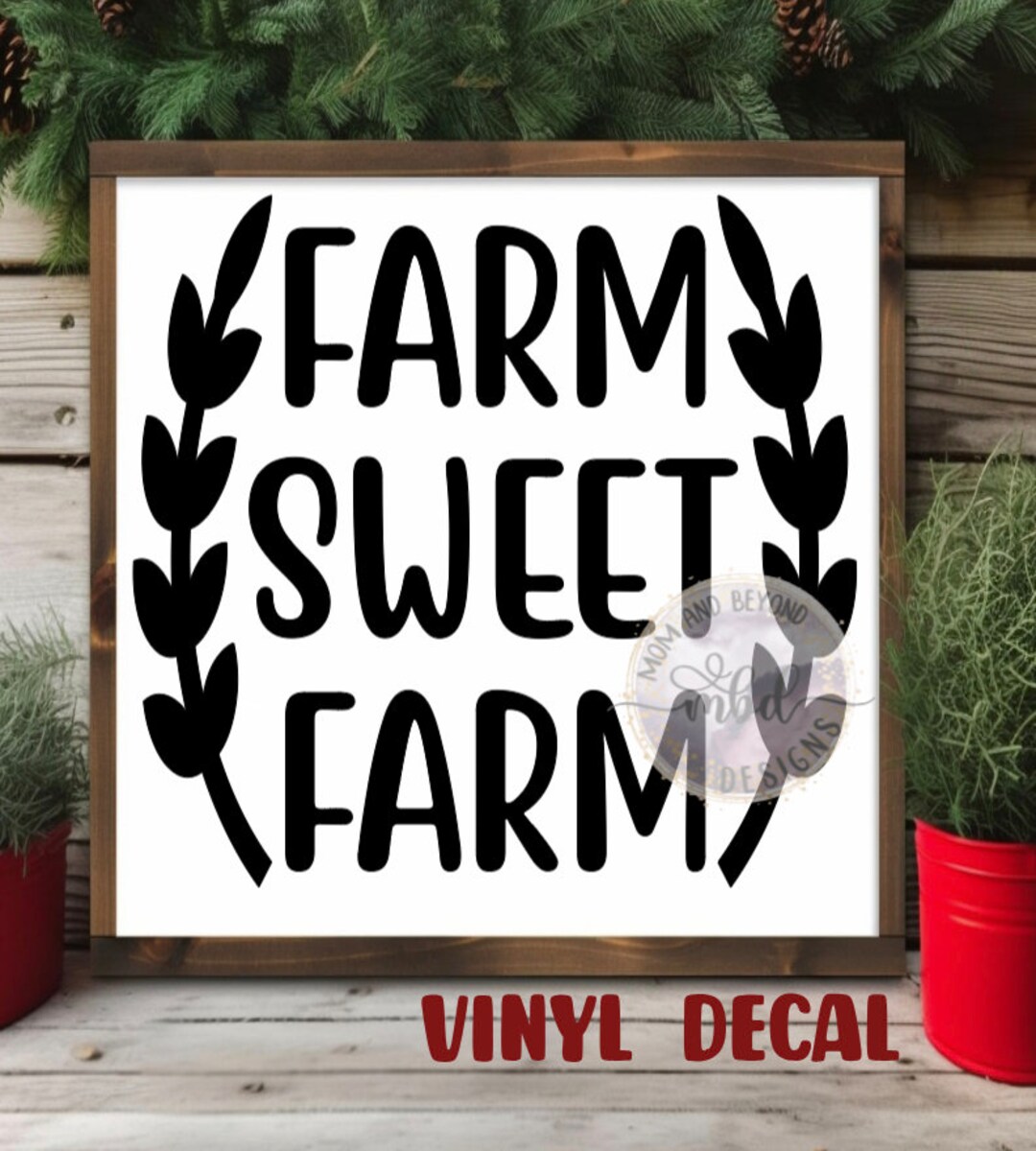 Farm Sweet Farm Vinyl Decal Farm Sticker for Tumbler, Glasses, Sign ...