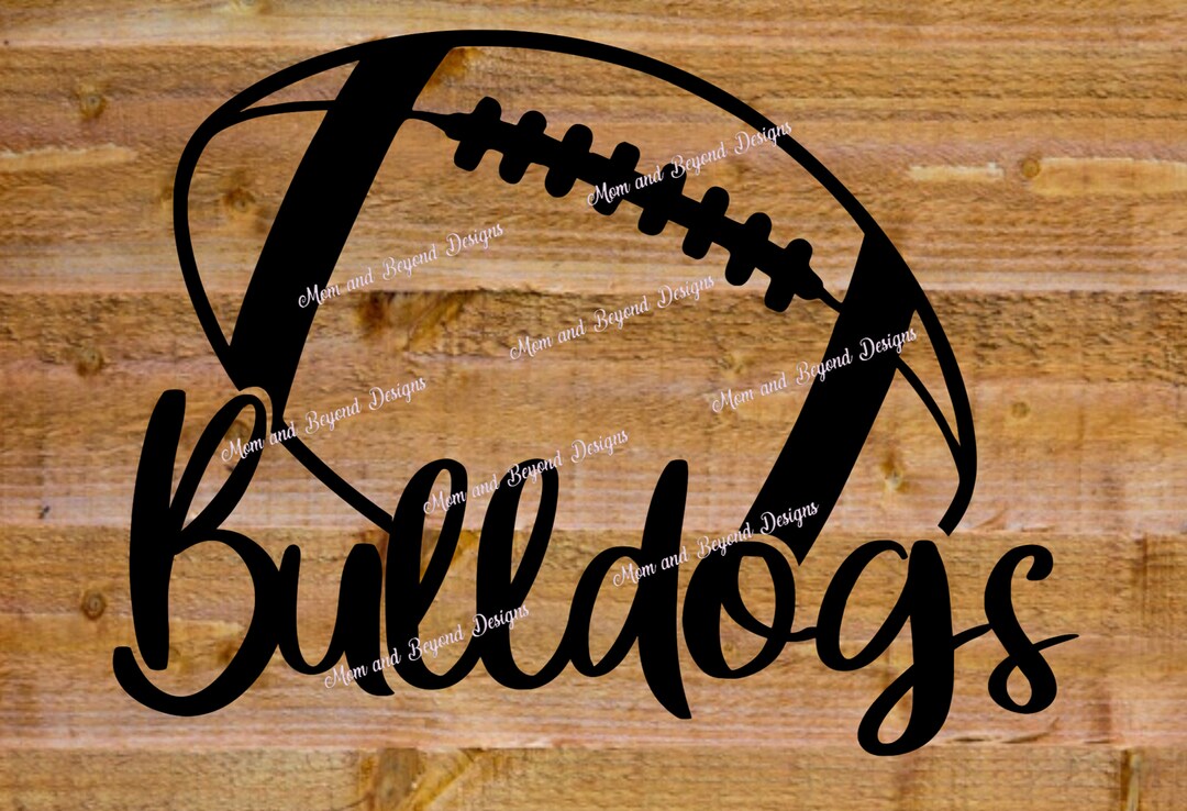 Bulldogs Football Car Window Decal / School Sports Team Fan - Etsy