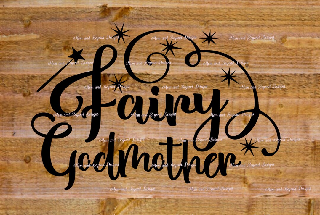Fairy Godmother Vinyl Decal ~ God Mother Wand Sticker for Gifts, Mug ...