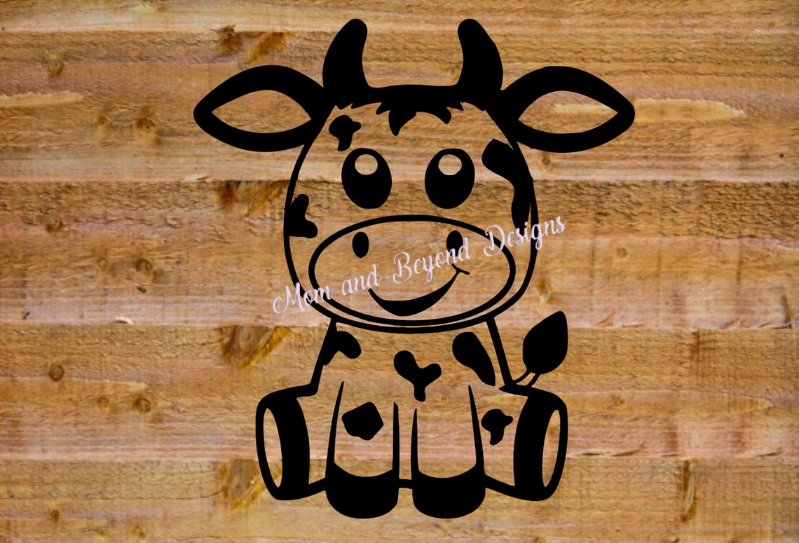 Baby Cow Vinyl Decal / Permanent or Removable Calf Sticker - Etsy New ...