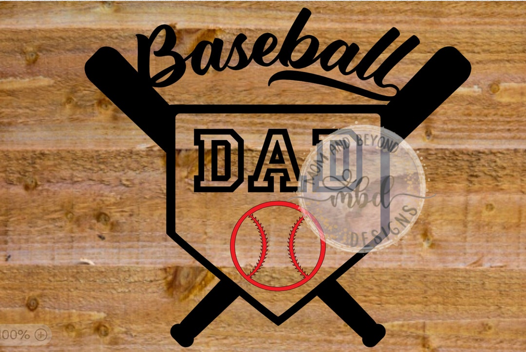 Baseball Dad Vinyl Decal / Base Bat Ball / Sticker for Tumblers, Water ...