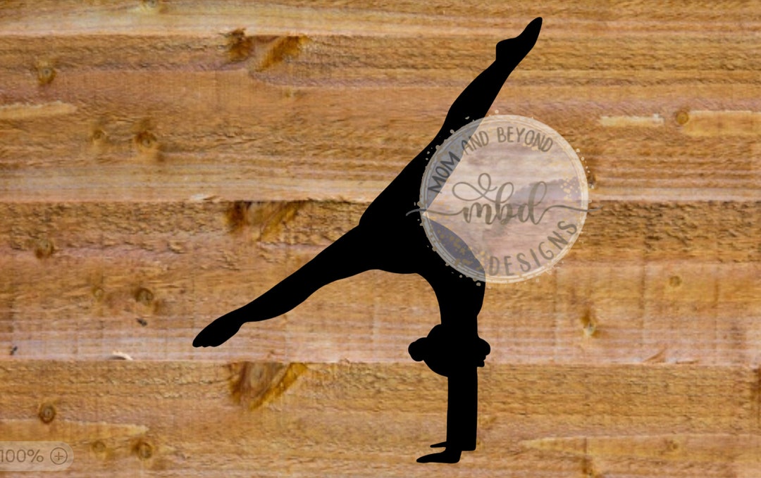 Gymnast Handstand Vinyl Decal / Gymnastics Sticker for Tumblers, Water ...
