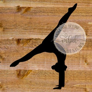 Gymnast Handstand Vinyl Decal / Gymnastics Sticker for Tumblers, Water ...