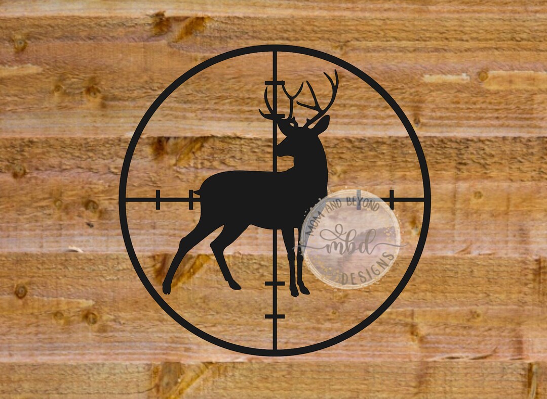Deer in Sights Decal / Scope Sticker / Hunter Tumbler Decal - Etsy