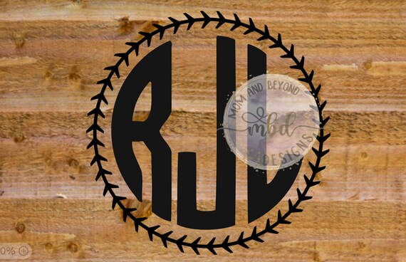 Baseball Stitches Monogram Vinyl Decal / Ball / Sports Sticker - Etsy