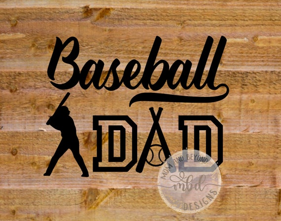 Baseball Dad Full Silhouette Vinyl Decal / Bats and Ball / - Etsy