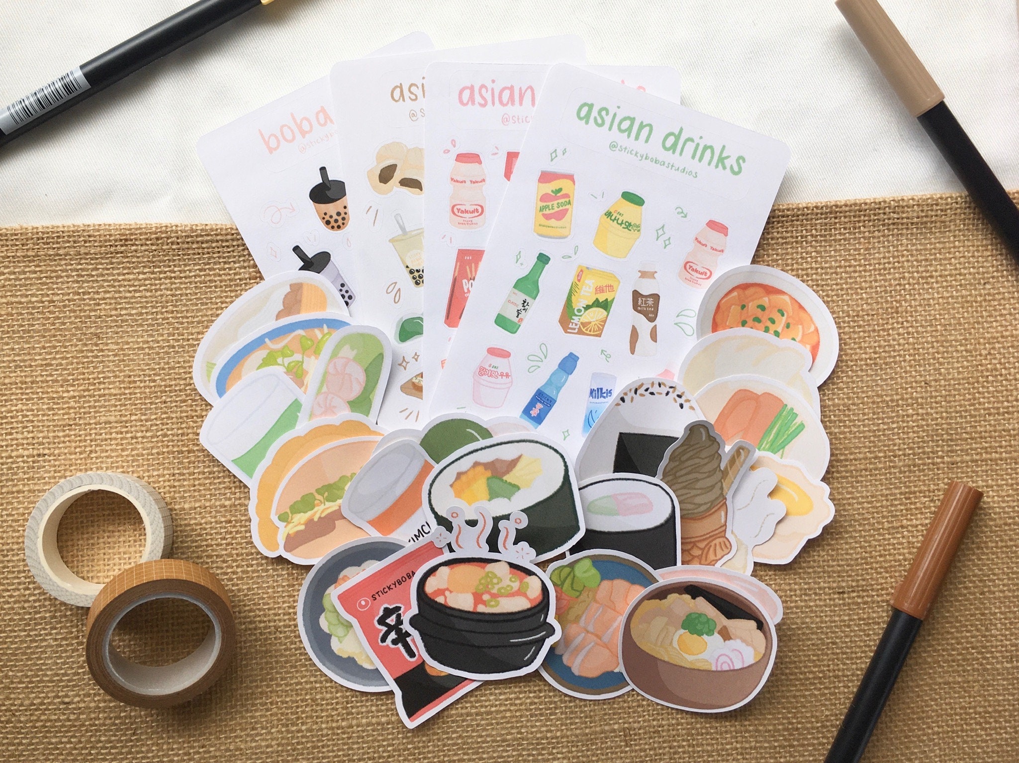 The ultimate asian goodies bundle kiss cut stickers die | Etsy