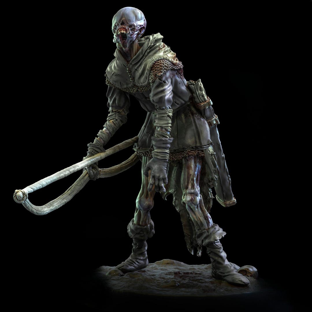 Undead Soldier Deadwalker Archer V6 | 3D Printed Resin Miniature | 28mm ...