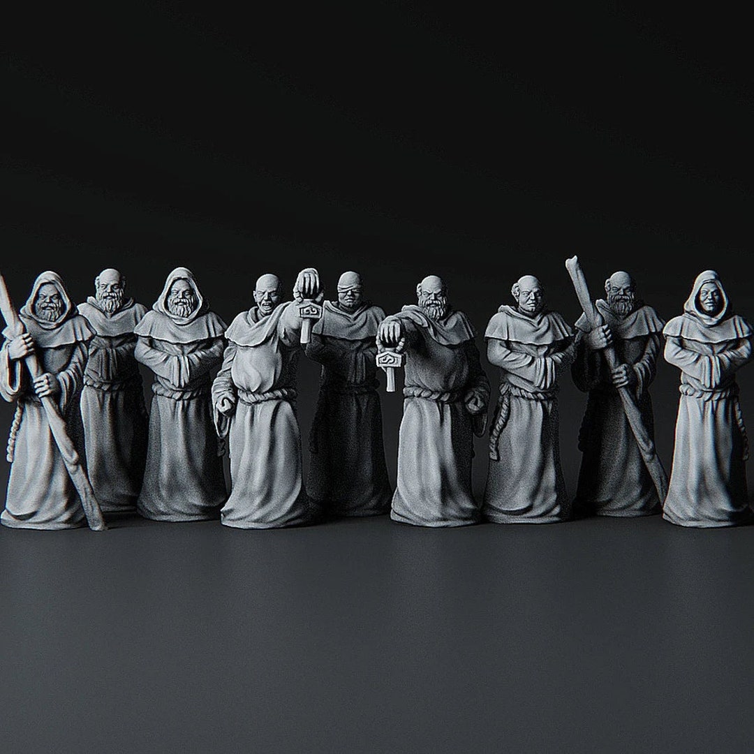 Friar Monk | Outstanding 3D Printed Fantasy Tabletop Miniatures 28mm ...