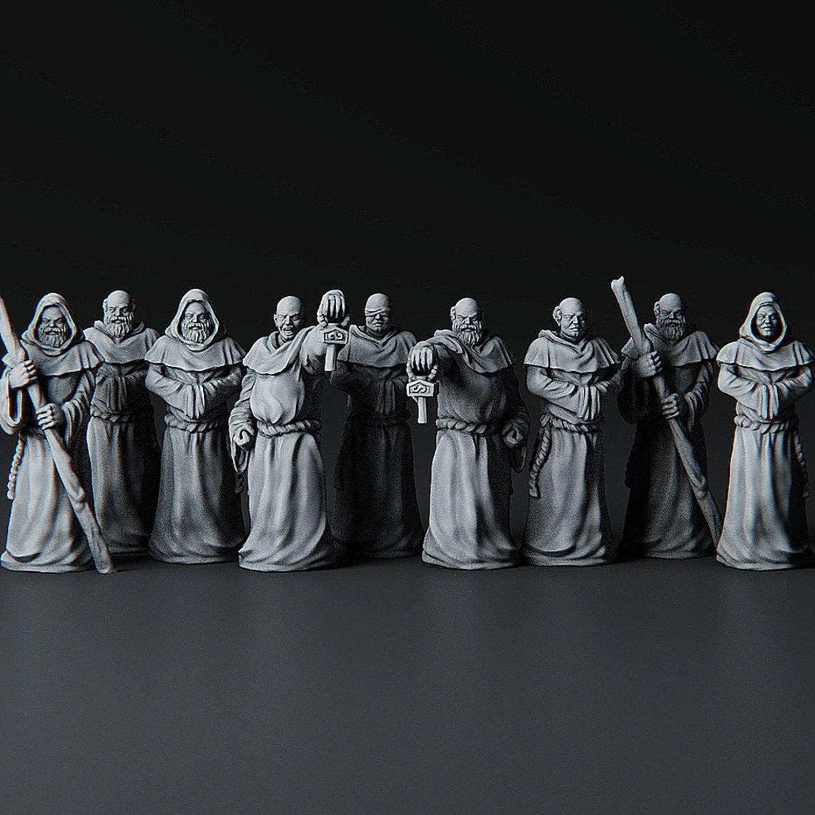 Friar Monk Outstanding 3D Printed Fantasy Tabletop - Etsy