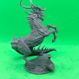 Kiminari Kirin Ki-rin Unicorn | 3D Printed Resin Miniature | 28mm 32mm ...