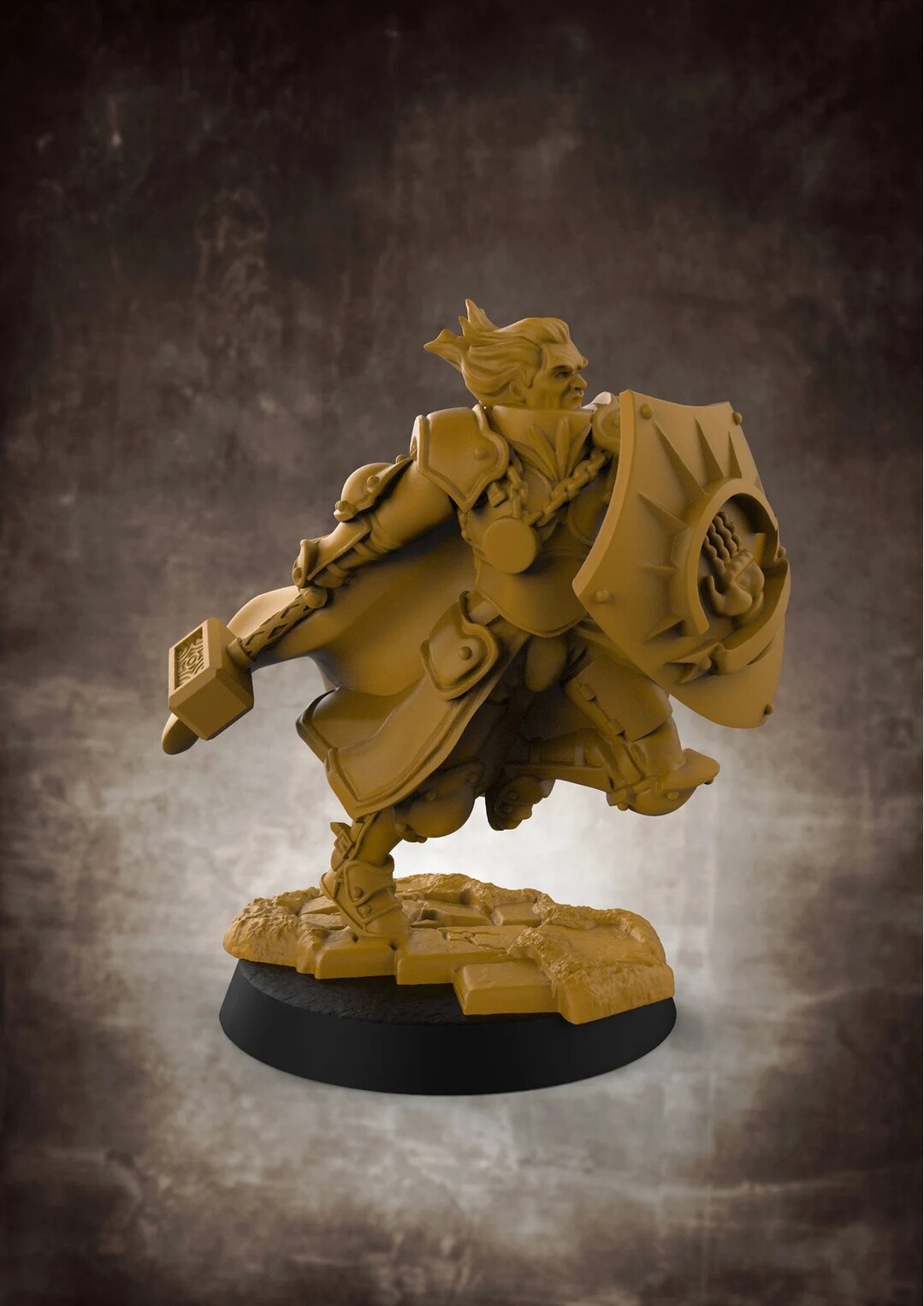Hammer Cleric Paladin Knight | 3D Printed Resin Miniature | 28mm 32mm ...
