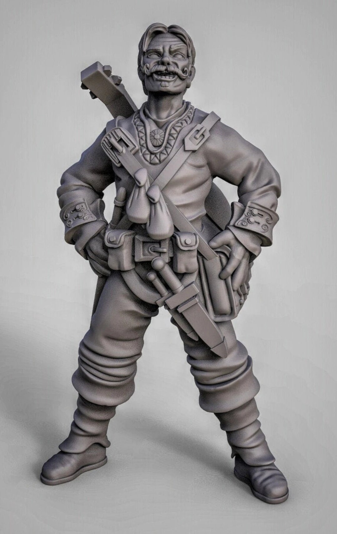 Heroic Bard Gitarre Musiker Poet Außergewöhnliche 3D Gedruckte Fantasy ...