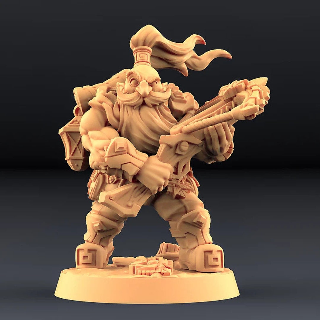 Dwarf Rifle or Crossbow Hunter Outstanding 3D Printed Fantasy Tabletop ...