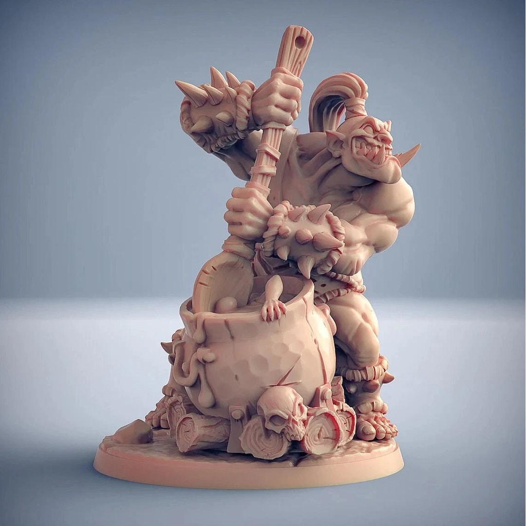 Orc Potion Pot Cookmaster | Outstanding 3D Printed Fantasy Tabletop ...