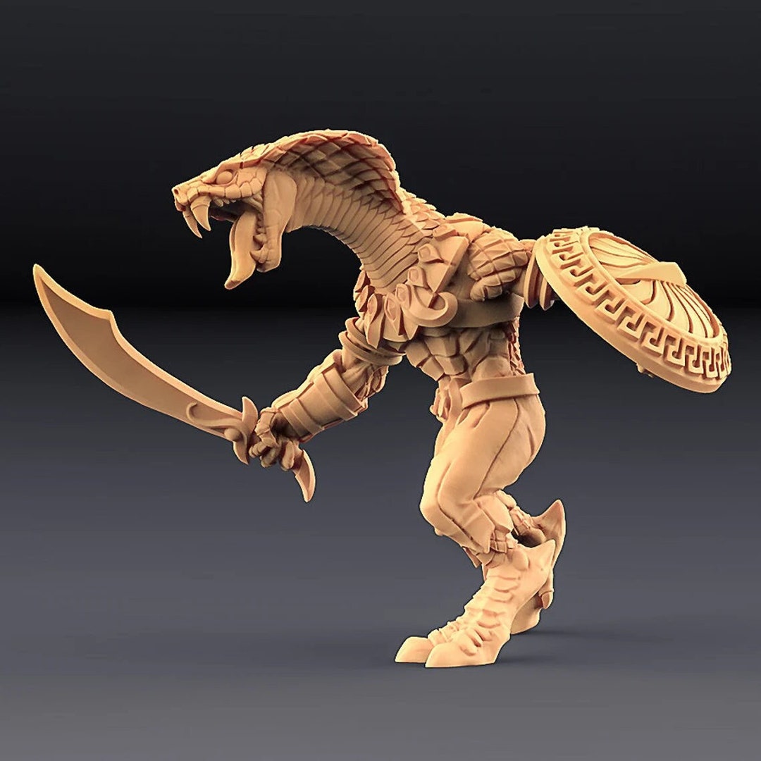 Snake Man Warrior Second Stance | Outstanding 3D Printed Fantasy ...