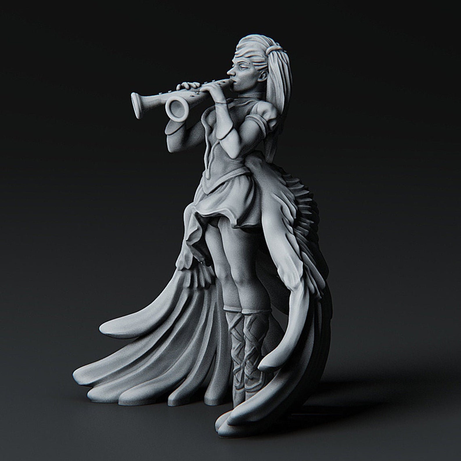 Girl Angel Bard Outstanding 3D Printed Fantasy Tabletop - Etsy UK