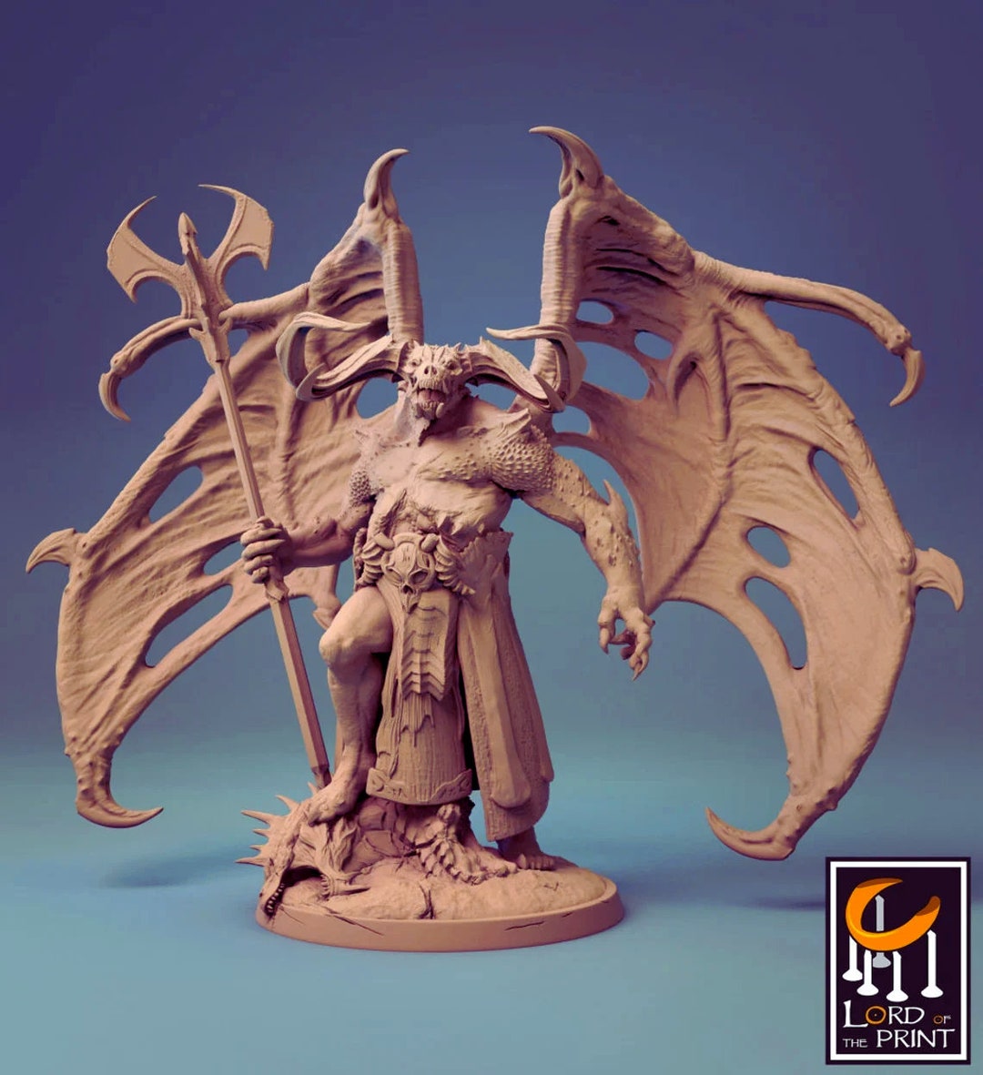 Corrupted Demon King | 3D Printed Resin Miniature | 28mm 32mm 100mm | Fantasy Character | for ...