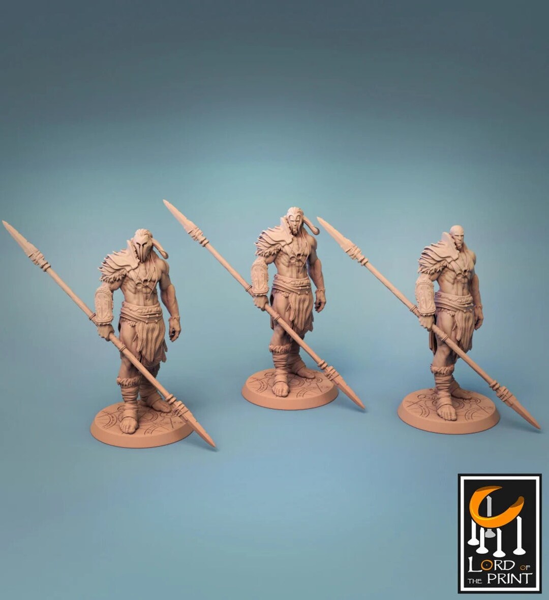 Viking Goliath Barbar With Spear | 3D Printed Resin Miniature | 28mm ...