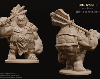 Turtle TMNT Rappyfel Outstanding 3D Printed Fantasy Tabletop | Etsy