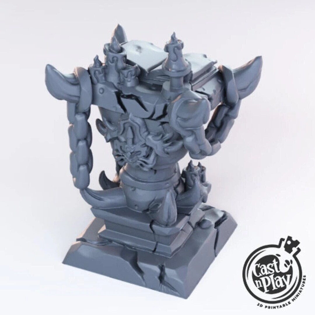 Demonic Altar | 3D Printed Miniature Resin Prop | 28mm 32mm Scale ...