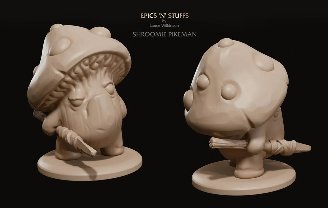 Shroomie Pikeman | 3D Printed Resin Miniature | 28mm 32mm 100mm ...