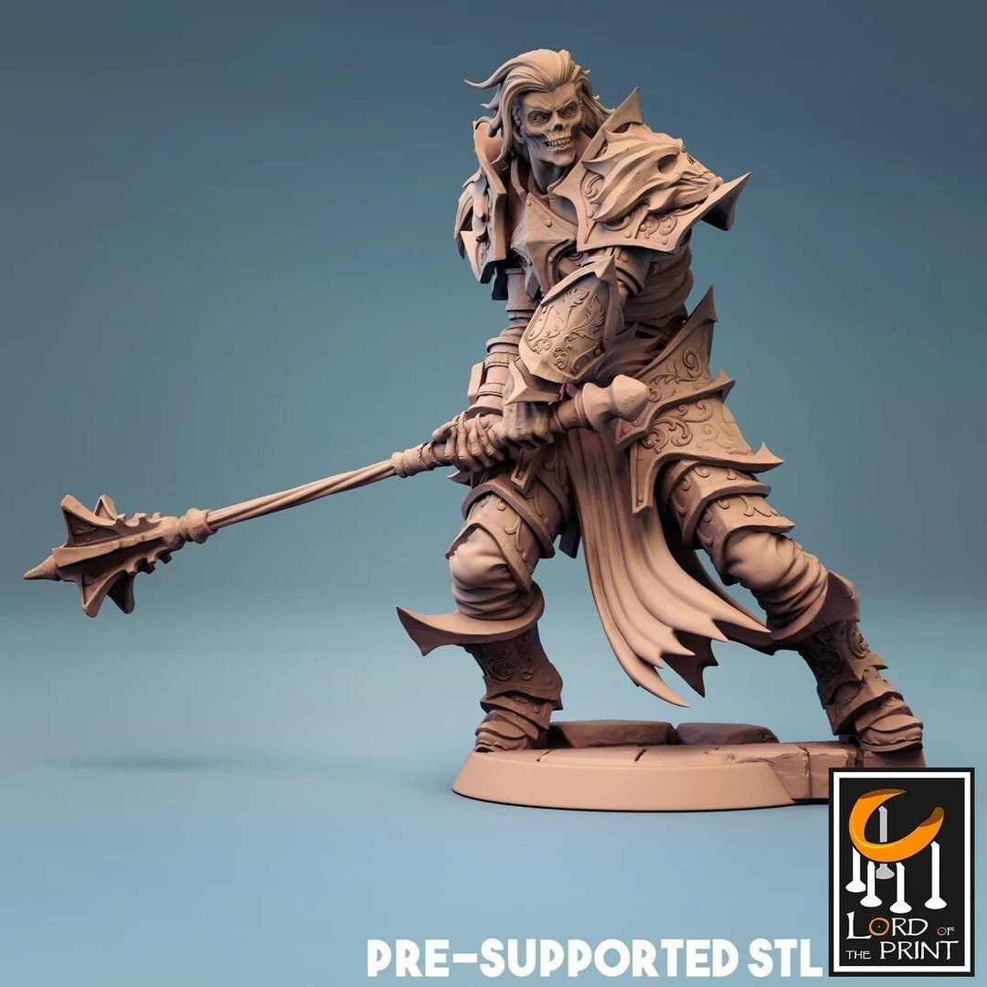 Wight Necromancer Undead Skeleton | 3D Printed Resin Miniature | 28mm ...