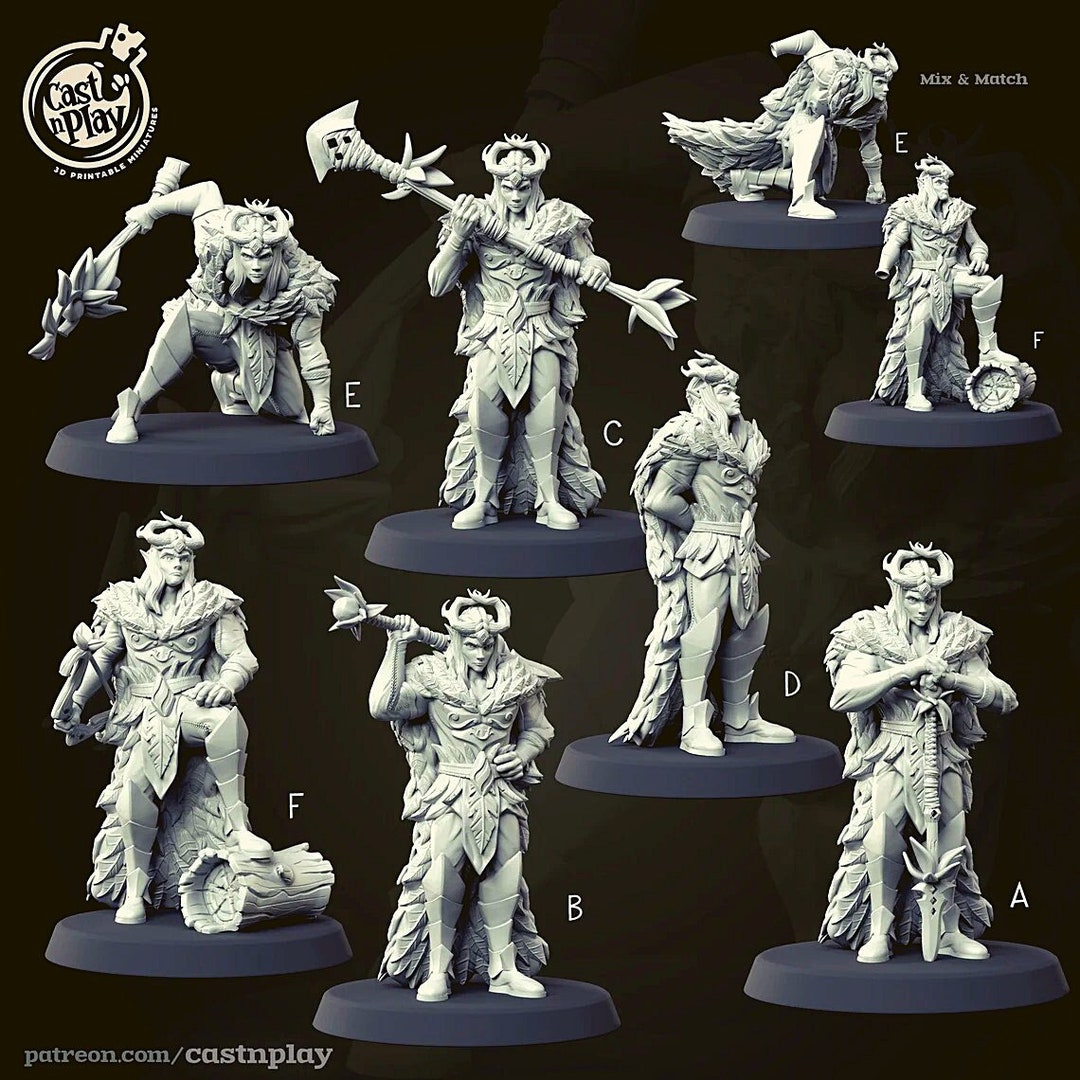 Elf Prince | 3D Printed Resin Miniature | 28mm 32mm 100mm | Fantasy ...