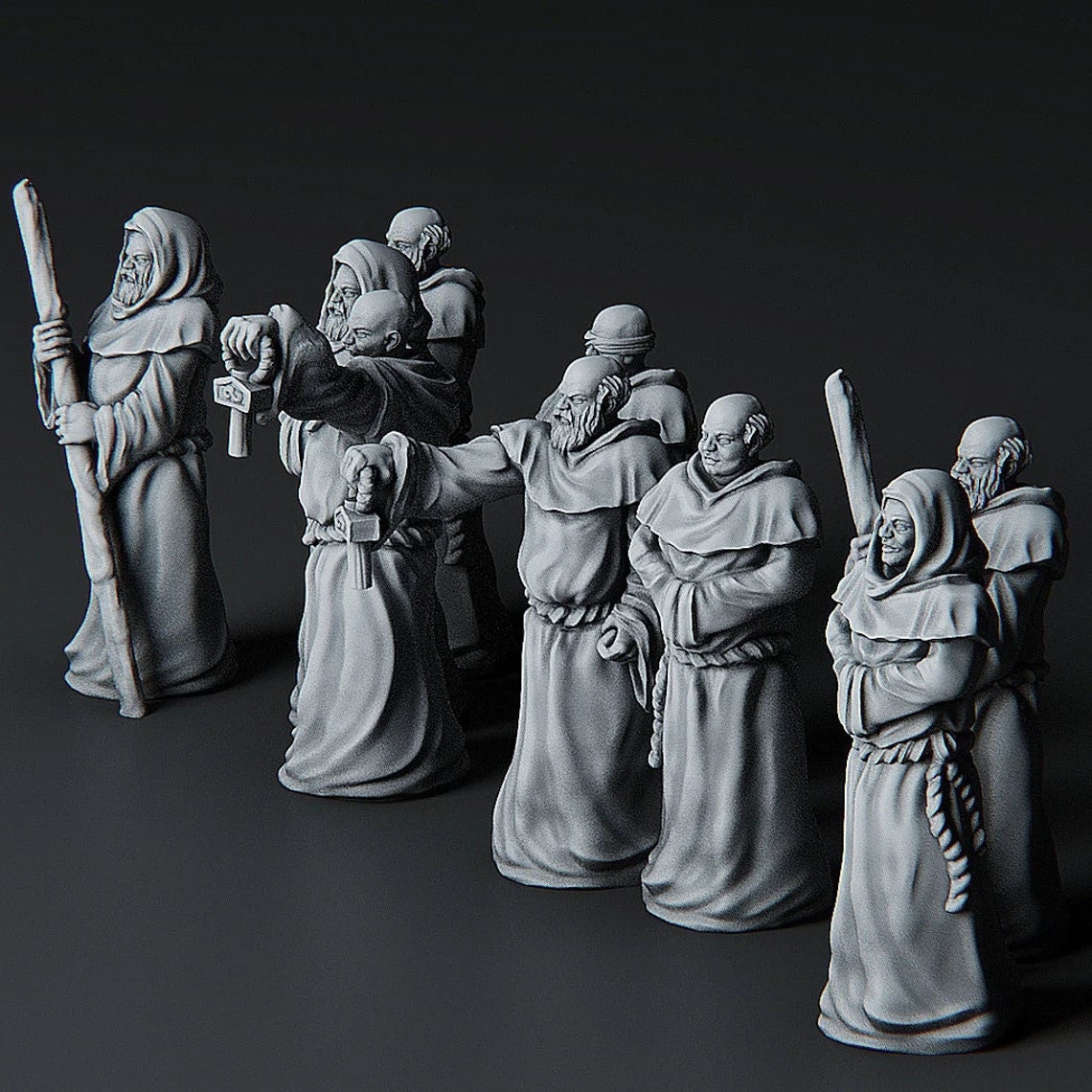 Friar Monk Outstanding 3D Printed Fantasy Tabletop - Etsy