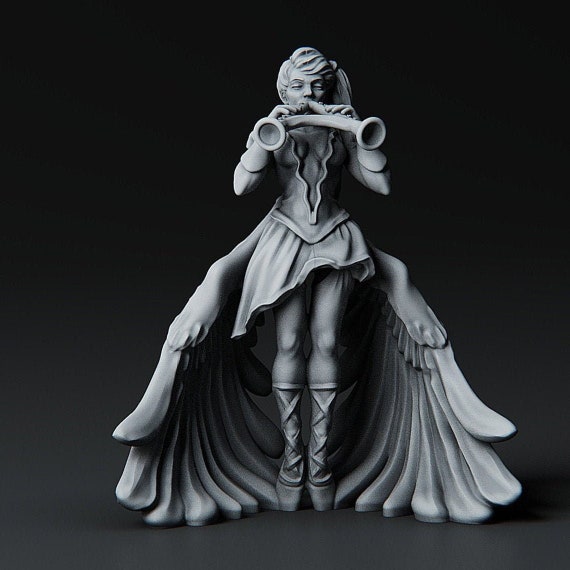 Girl Angel Bard Outstanding 3D Printed Fantasy Tabletop - Etsy UK