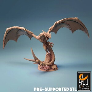 Wyvern Biped Dragon | Outstanding 3D Printed Fantasy Tabletop ...