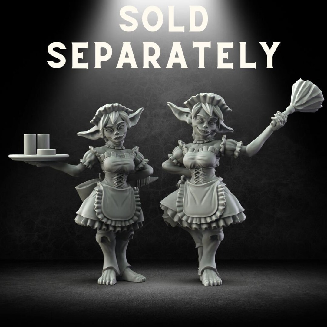 Goblin Maid With Coaster or Duster Outstanding 3D Printed Fantasy ...
