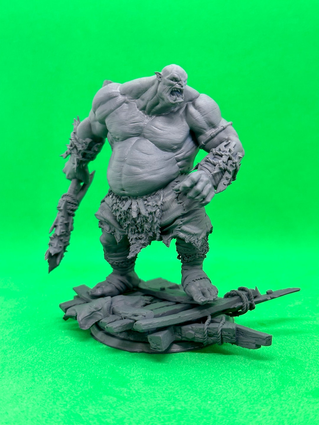 Angry Ogre | 3D Printed Resin Miniature | 28mm 32mm 100mm | Fantasy ...