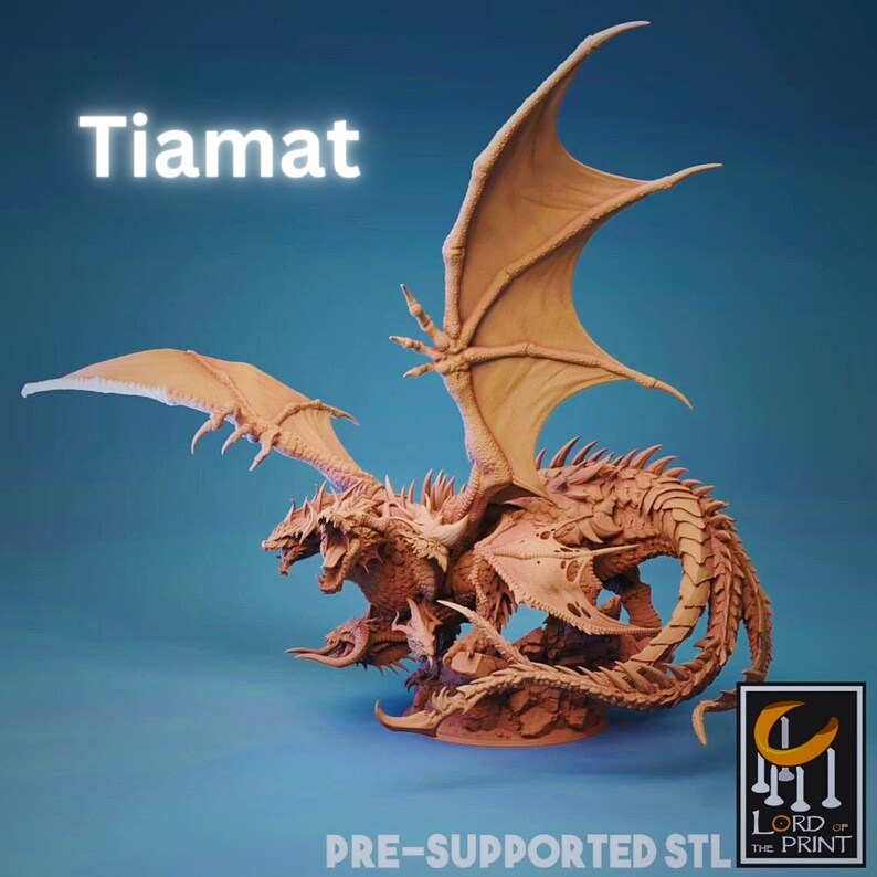 Tiamat Dragon Outstanding 3D Printed Fantasy Tabletop - Etsy
