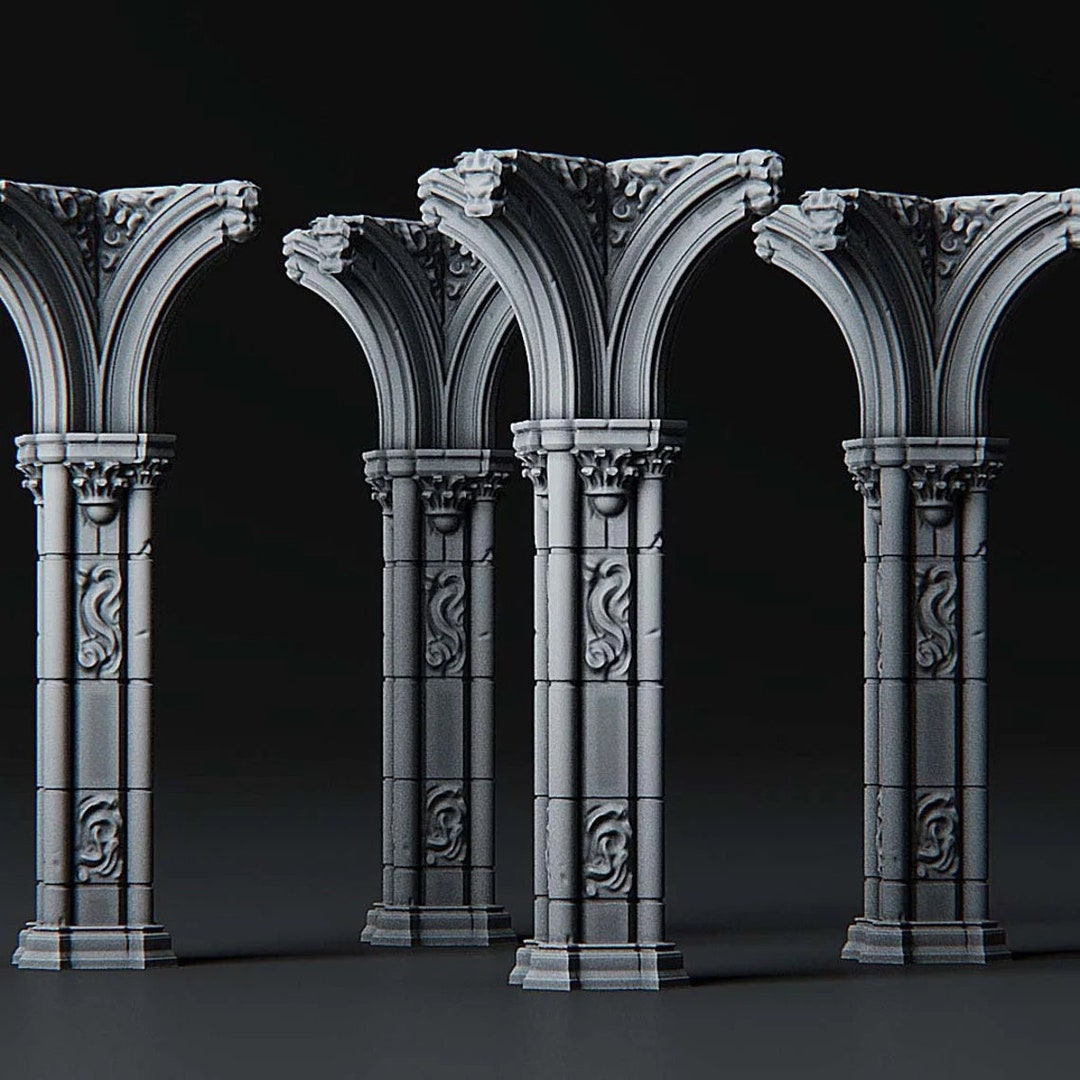 ONE(1) X Column Pillar | 3D Printed Resin Miniature | 28mm 32mm 100mm ...