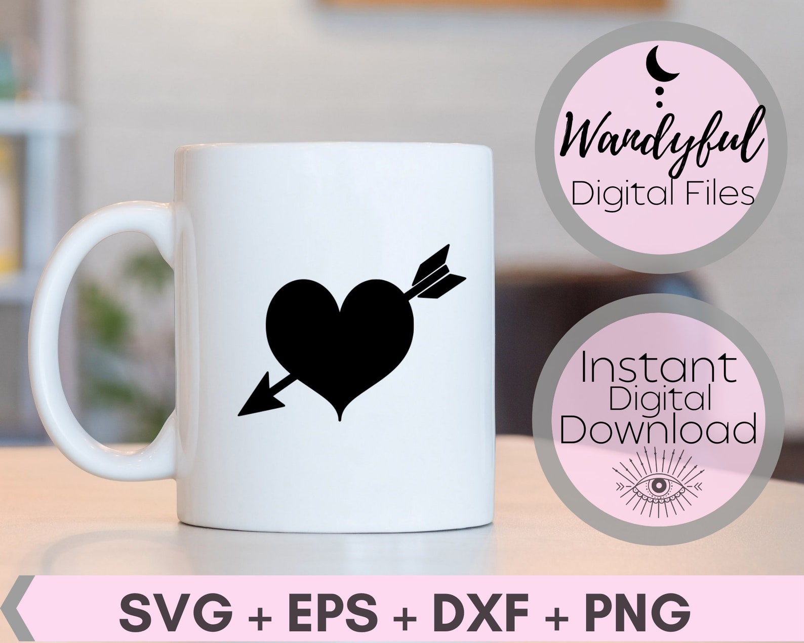 Heart and Arrow SVG Bundle Heart and Arrow Clipart | Etsy