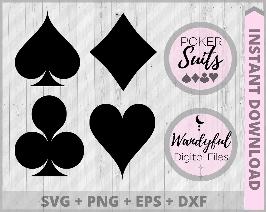 Poker Suits Bundle | Card Suits | Spades Svg | Clubs Svg | Hearts Svg ...
