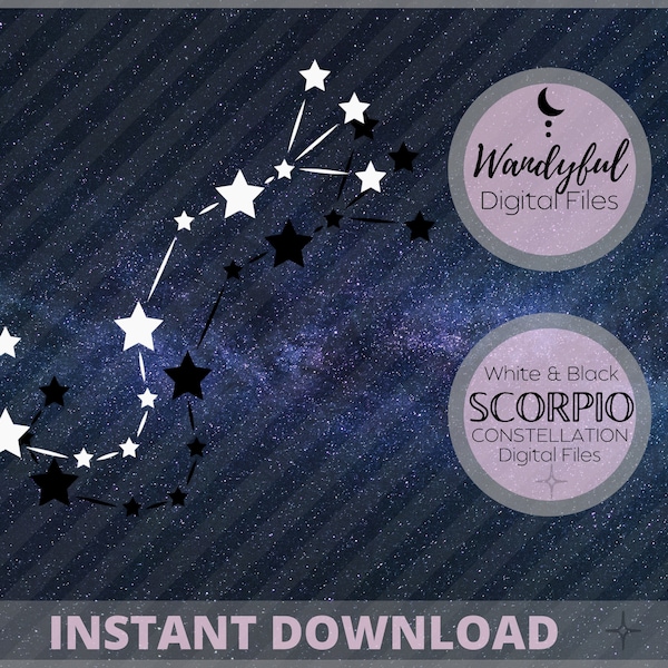 Scorpio Constellation Svg - Etsy