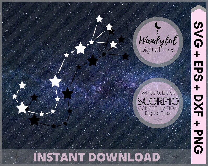 Scorpio Constellation SVG | Scorpio Svg Cricut | Scorpio Svg | Scorpio ...