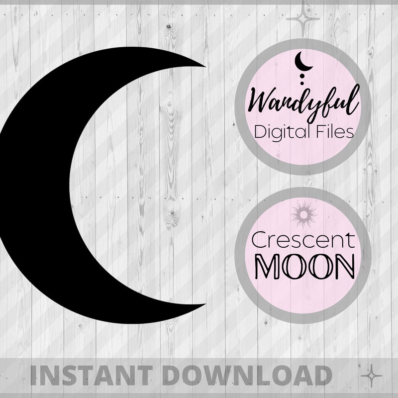 Crescent Moon Svg - Etsy
