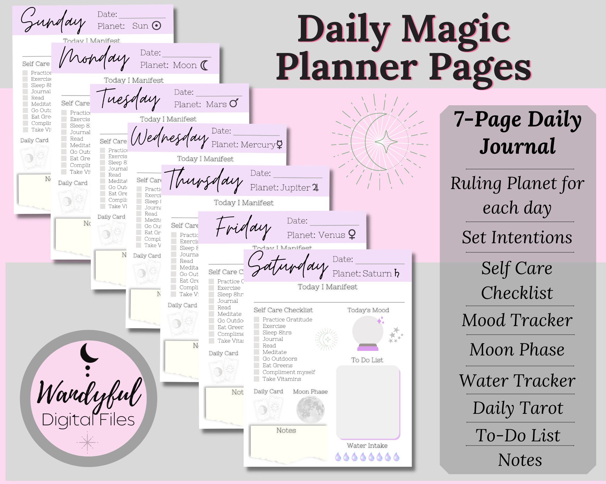 Magical Daily Planner | Witch Printables | Printable Witch Planner ...