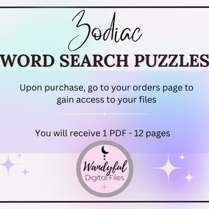 Zodiac Word Search Puzzles | Printable Word Search | Zodiac Word ...