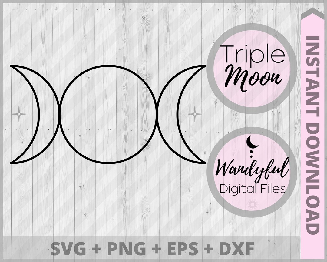 Triple Moon Goddess SVG | Triple Moon Svg for Cricut | Triple Moon Svg ...
