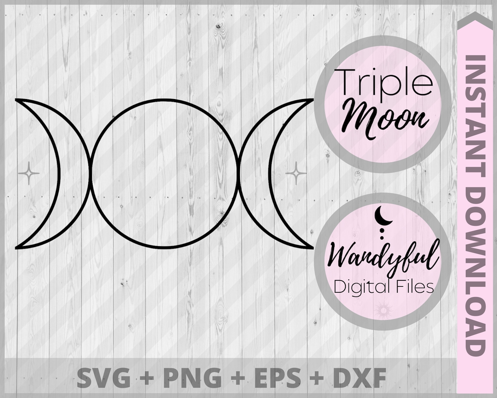 Triple Moon Goddess SVG | Triple Moon Svg for Cricut | Triple Moon Svg ...