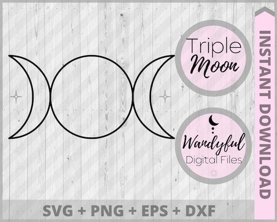 Triple Moon Goddess SVG Triple Moon Svg for Cricut Triple - Etsy