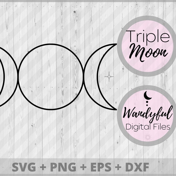Triple Moon Svg - Etsy