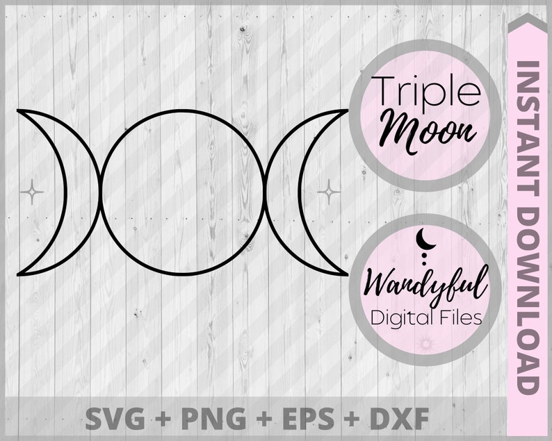Triple Moon Goddess SVG | Triple Moon Svg for Cricut | Triple Moon Svg ...
