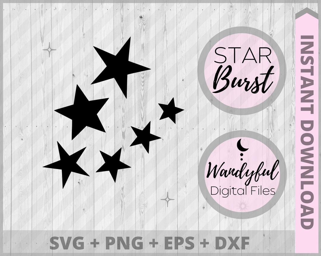 Star Burst Svg | Stars Svg | Cluster of Stars | Star Cluster Svg | Star ...
